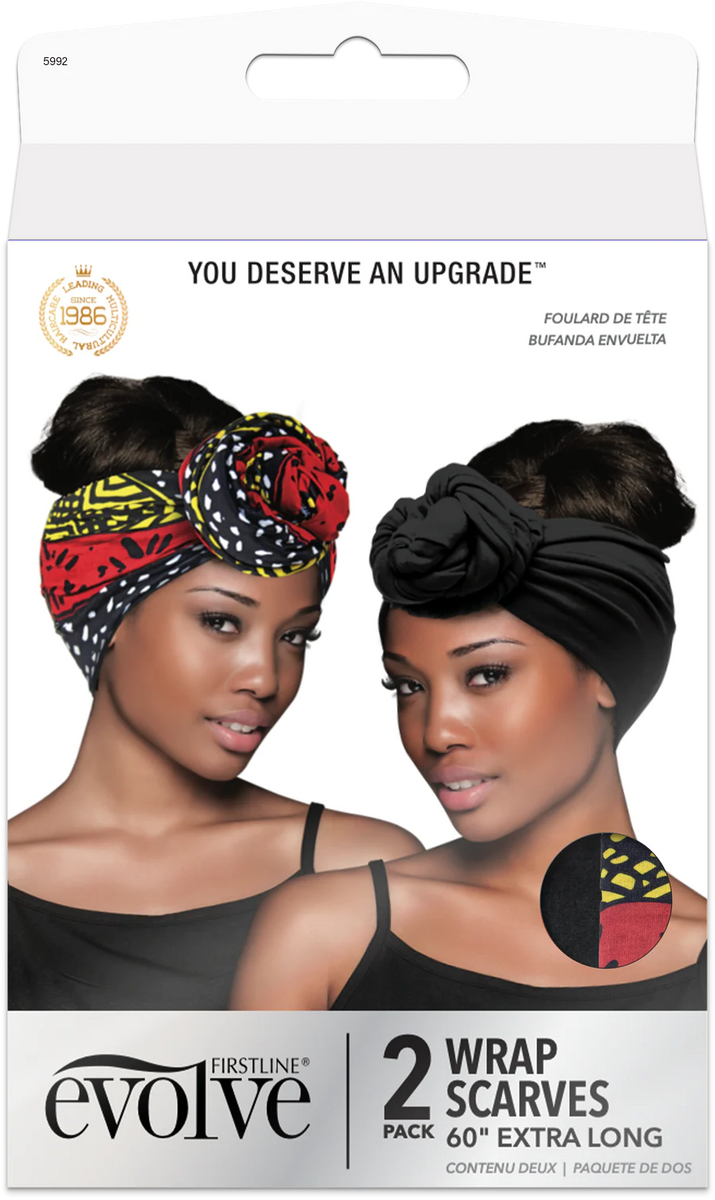 #5992 Evolve 2 Pack Wrap Scarf - Tribal & Black (6PC) – YoungsGA.com ...