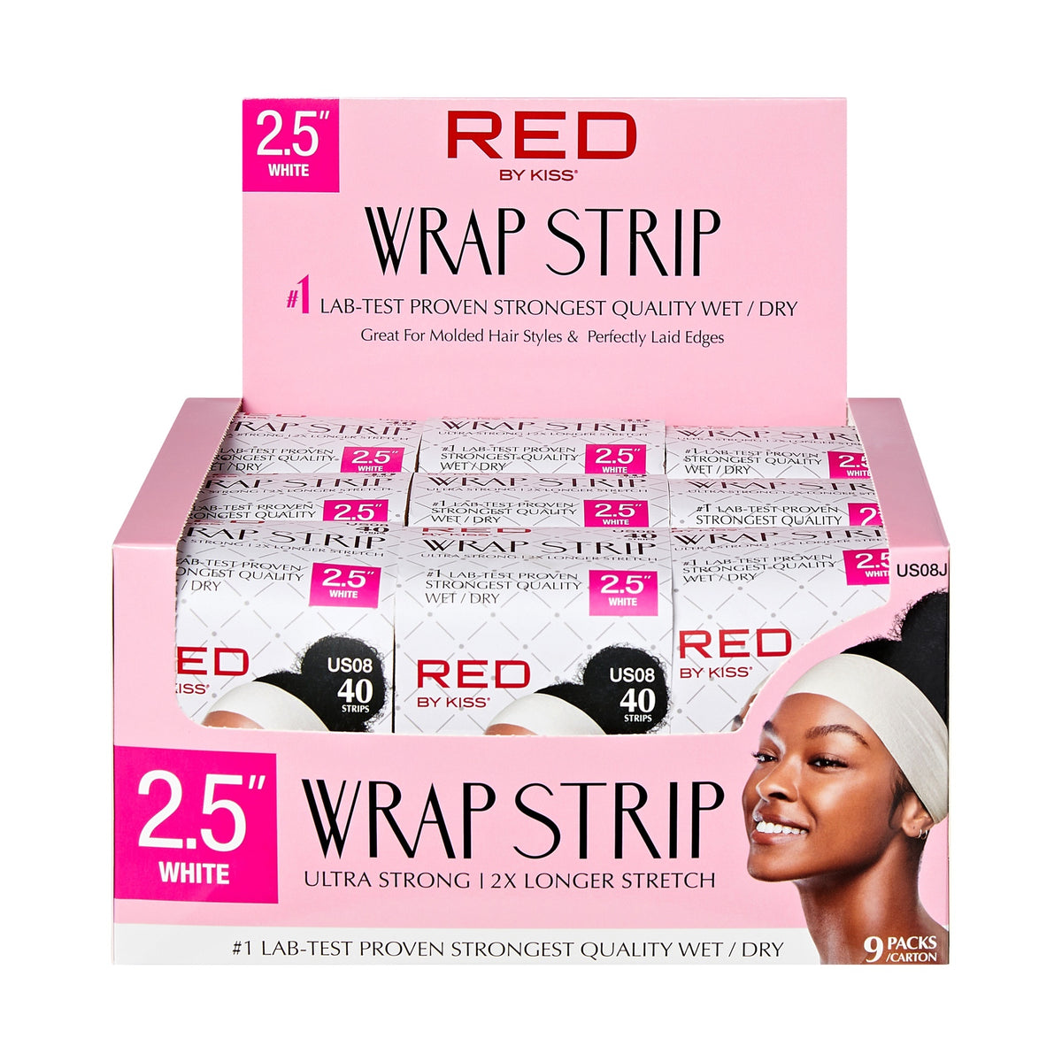 Red by Kiss Wrap Strips White 2.5" 40 Strips #US08J (9 PACK / BOX ...