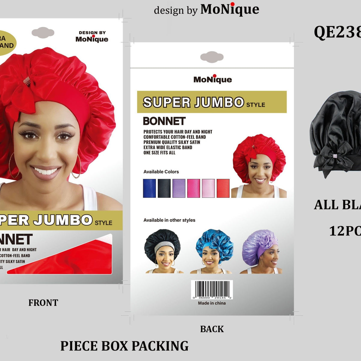 Super Jumbo Style Bonnet #QE2388K/QE2388A (12PC) – YoungsGA.com ...