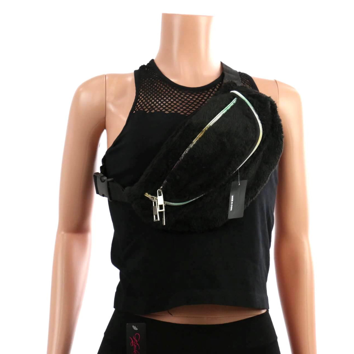 Furry Fanny Pack with Rainbow Zipper #BA1357 (PC) – YoungsGA.com ...